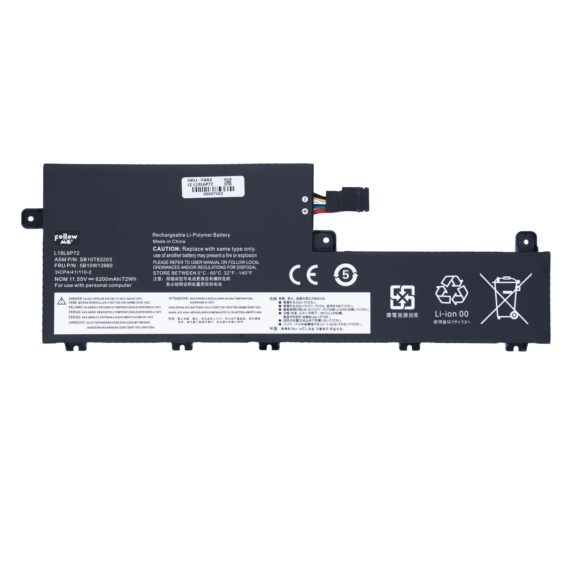 Batería para Portátil Lenovo Thinkpad T15P G1 G2 L19L6P72 - Digital MTX ...